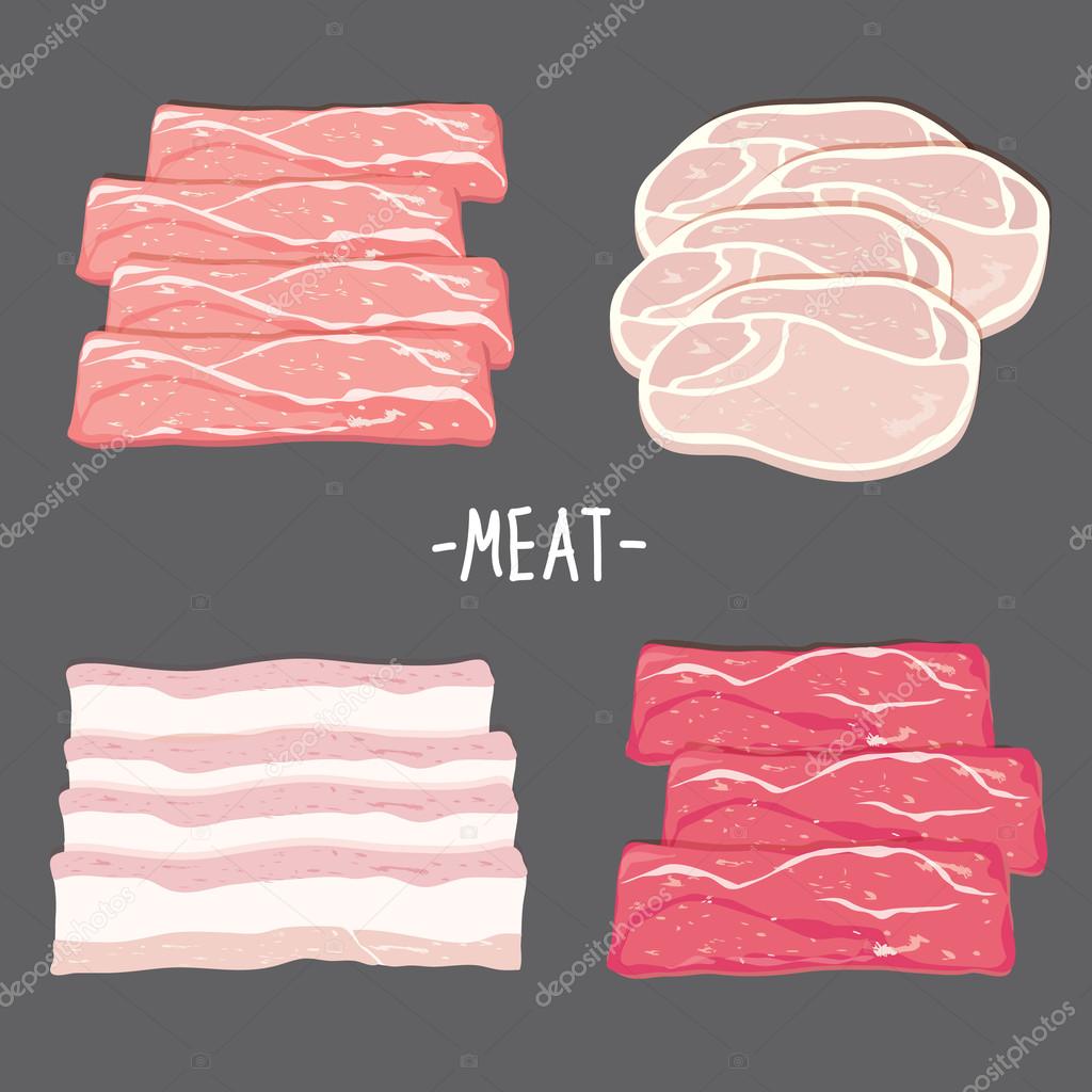 Pieces Of Meat Cartoon