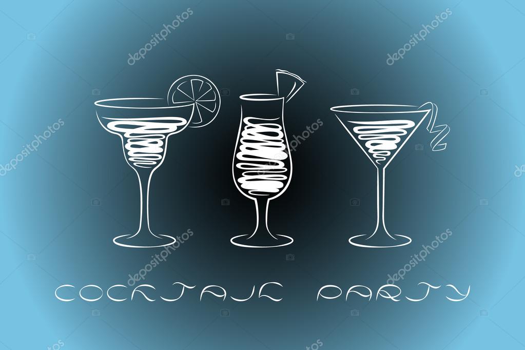 Cocktail party design menu background. Stock Vector Image by ©Elena_Owl ...
