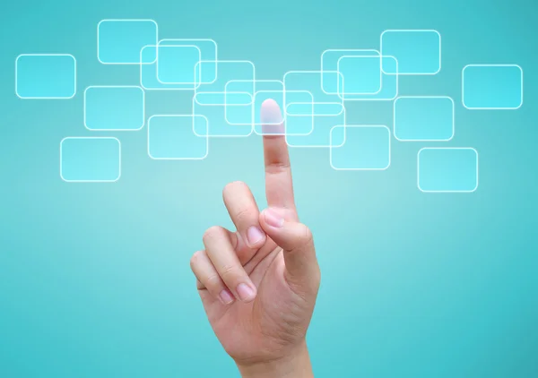 Girl pushing the button Stock Photos, Royalty Free Girl pushing the ...