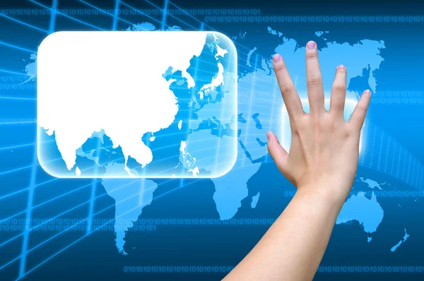 Hand pushing - Stock Image - Everypixel