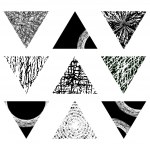 Vector set of grunge triangle brush strokes. Stock Vector Image by ...