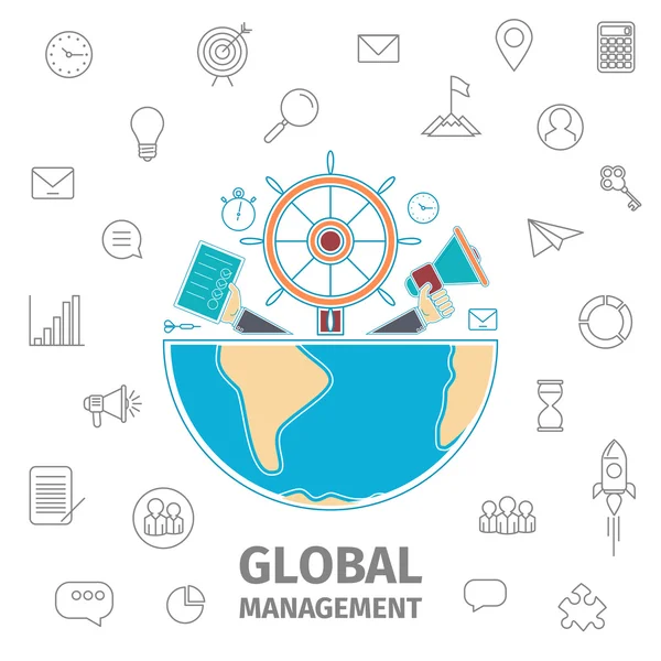 Banners global management economics company — Stock Vector © Tohey22 ...