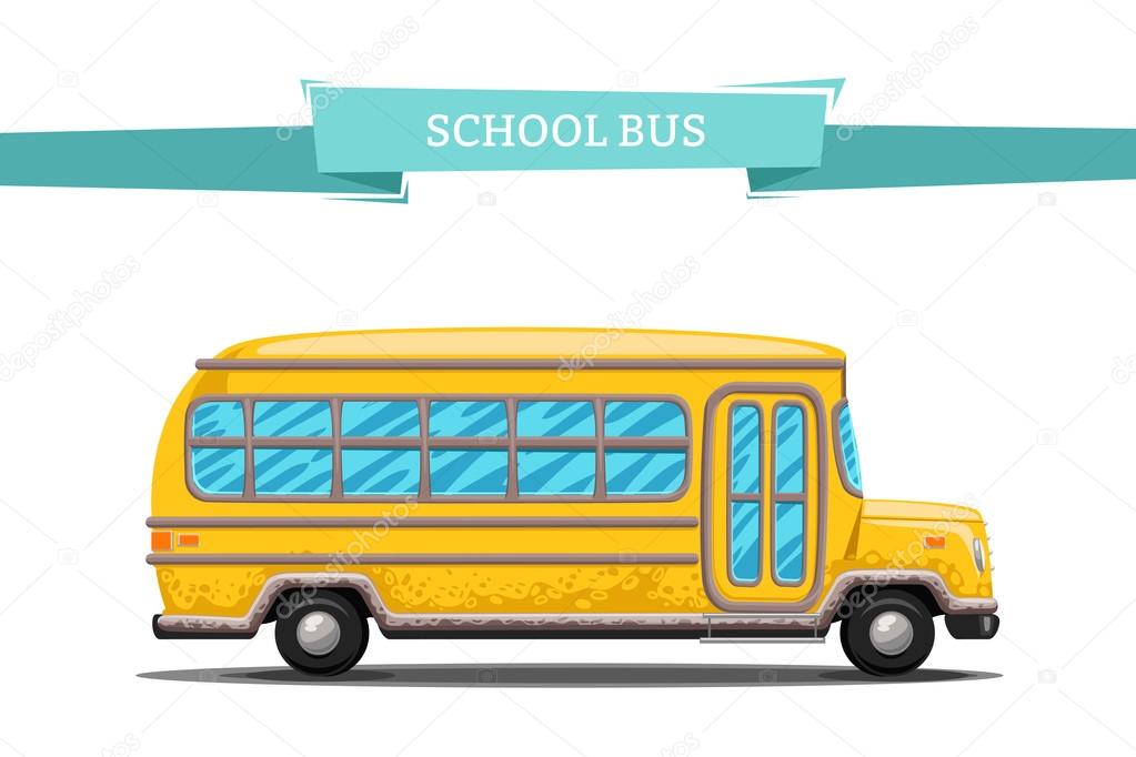 만화 스쿨 버스 스톡 벡터 - ©Tohey22 117153608