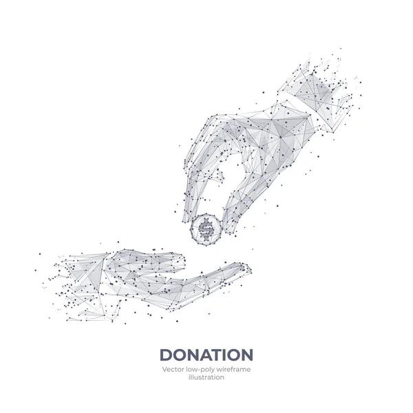 Digital polygonal wireframe of charity concept Stock Vector by ©Tohey22 ...