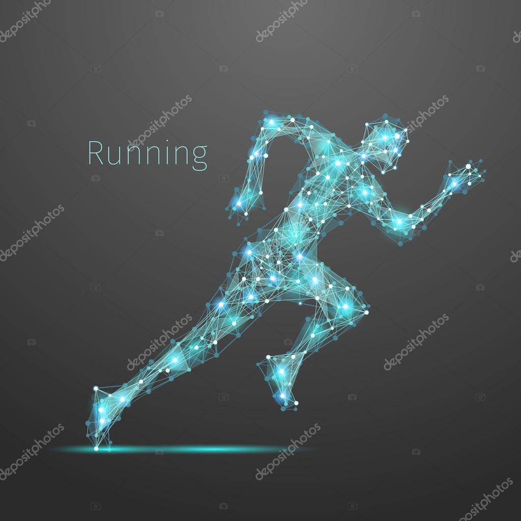 Polygonal running man Stock Vector by ©Tohey22 74796157 Polygonal running man Stock Vector by ©Tohey22 74796157
