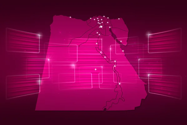 Egypt Map World map News Communication pink - Stock Image - Everypixel