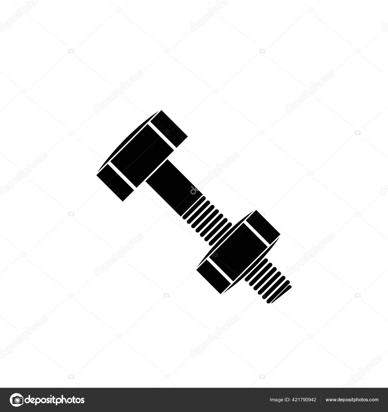 Bolt Nut Icon Ilustração Elemento Engenharia Construção Como Sinal ...