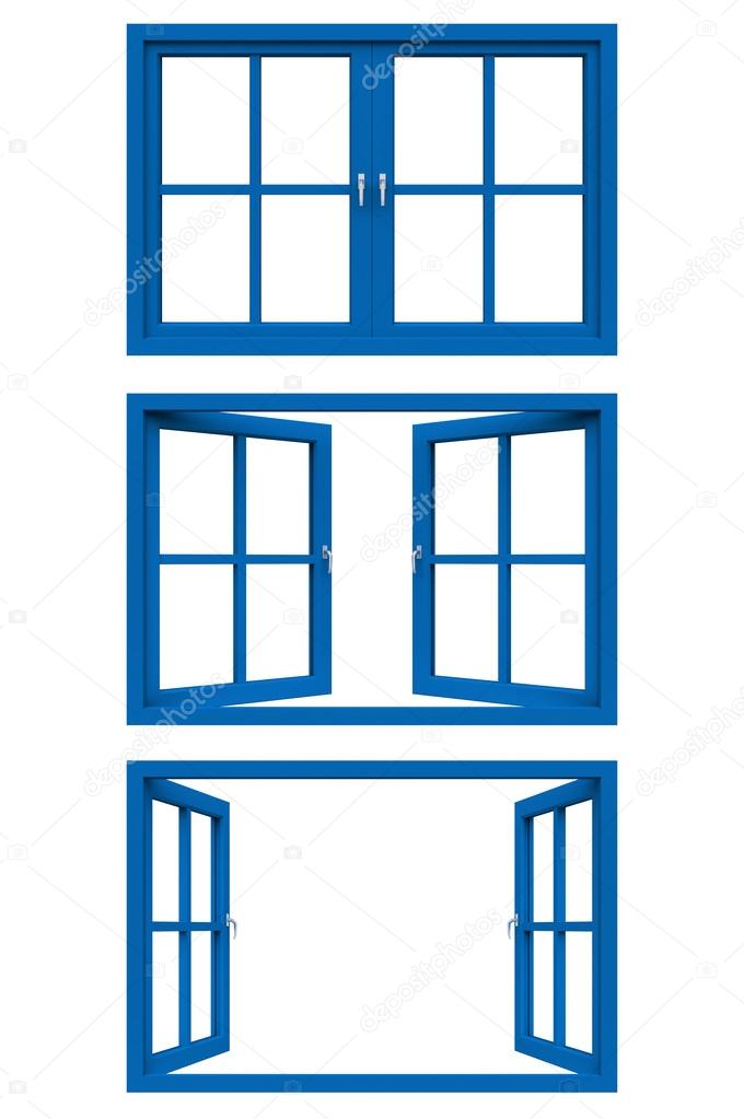 Blue window frame Stock Photo by ©photo5963 56597209