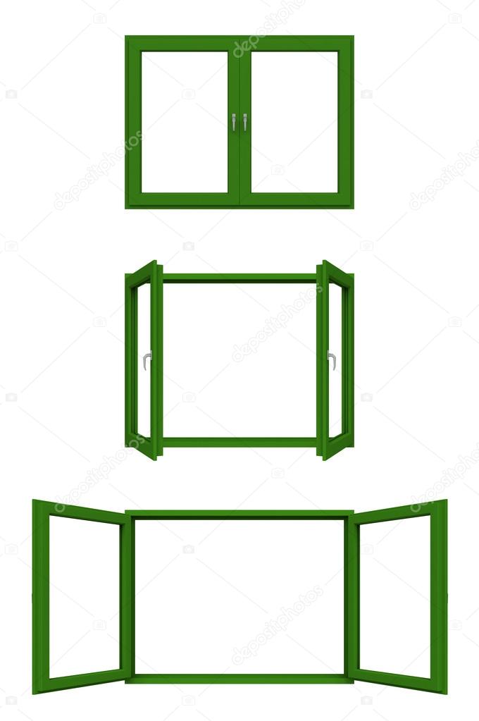 Dark green window frame — Stock Photo © photo5963 #56599187