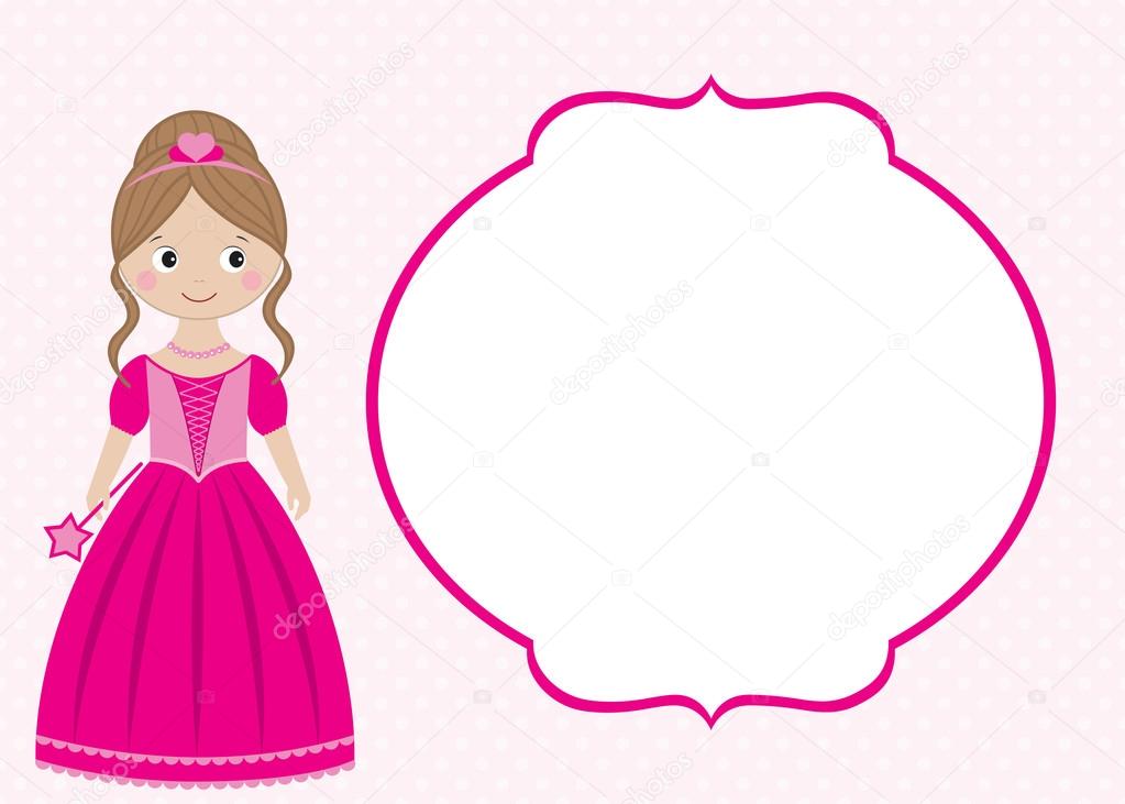 Princess Dress Card Template Princess Card Template Stock Vector By