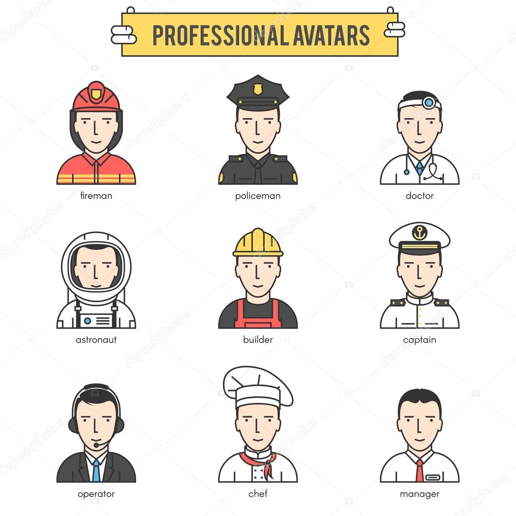 People professional avatars Stock Vector Image by ©EgudinKa #110296018