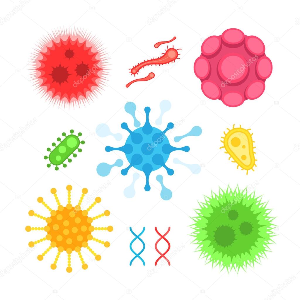 Biología microorganismos bacterias virus Vector de stock #111929630 de ...