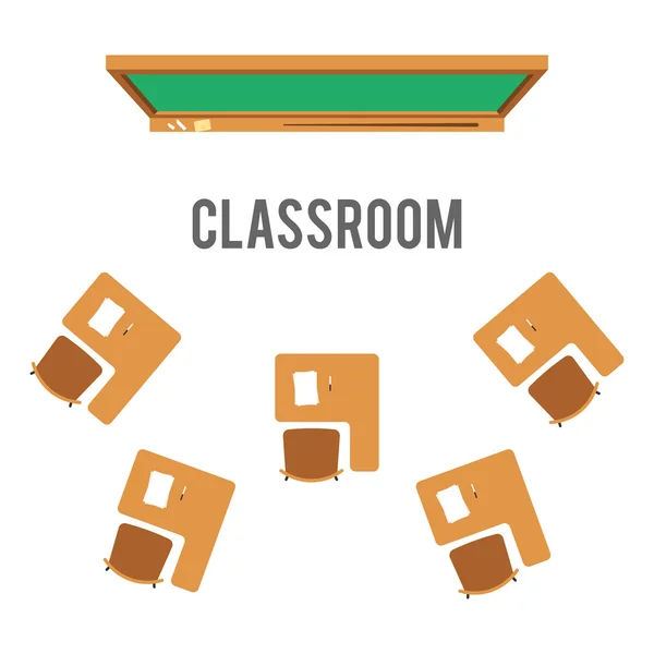 School classroom top view ⬇ Vector Image by © EgudinKa | Vector Stock ...
