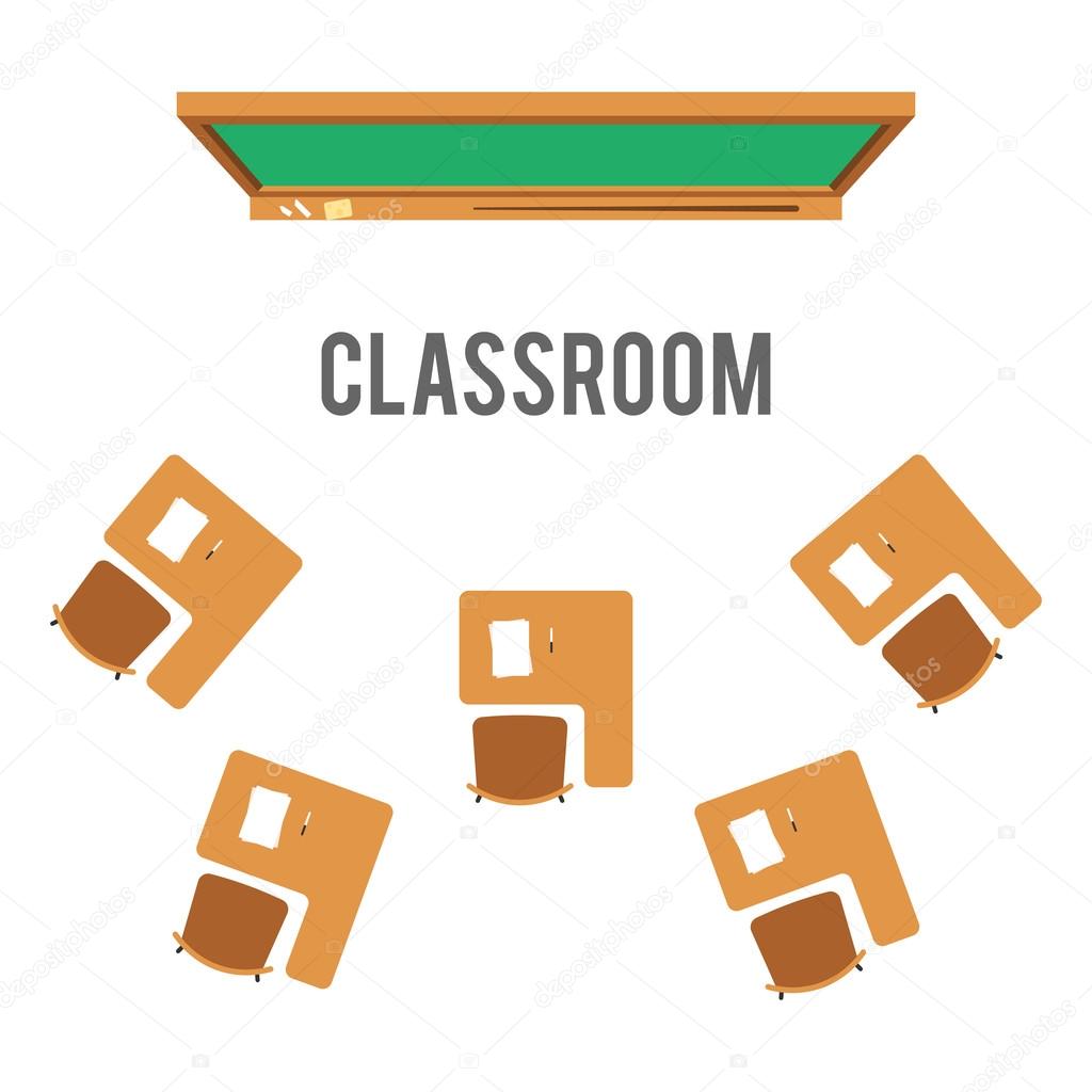 Classroom top view Stock Vector Image by ©EgudinKa #116687542