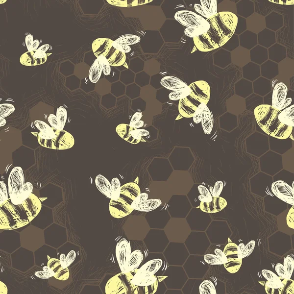 Bee fly background pattern — Stock Vector © e.kataev #6076651