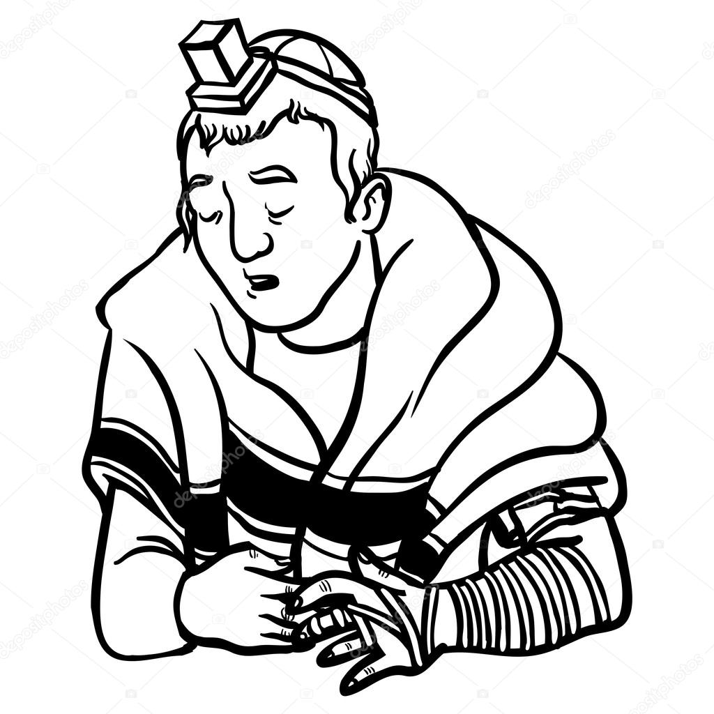 Jewish Man Praying Clipart