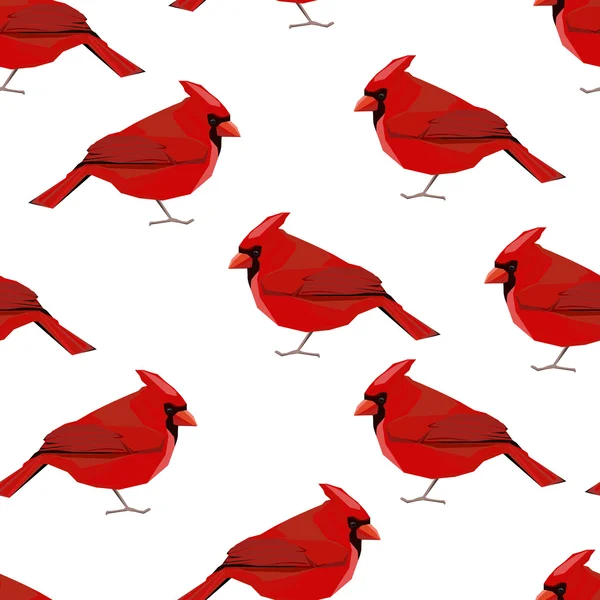 Red Cardinal birds pattern — Stock Vector © AlsouSh #109304148