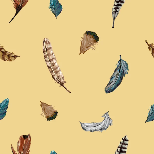 Feathers of a beautiful design print textile — Stock Vector © AlsouSh ...