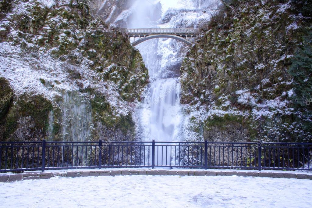 Multnomah Falls Snow