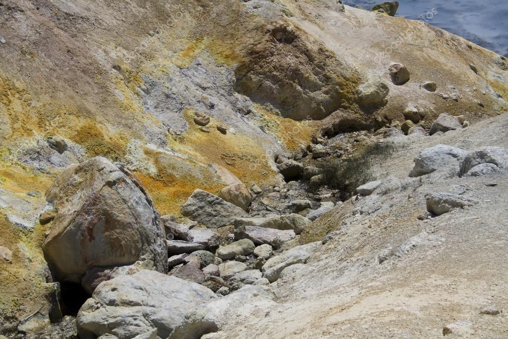 Sulfur Encrusted Dirt Stock Photo by ©aspendendron 57178929