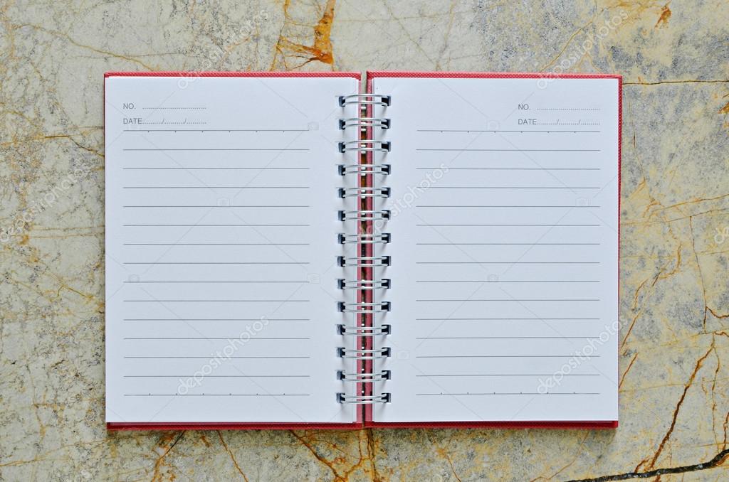Blank open note book Stock Photo by ©kwanchaidp 109424300