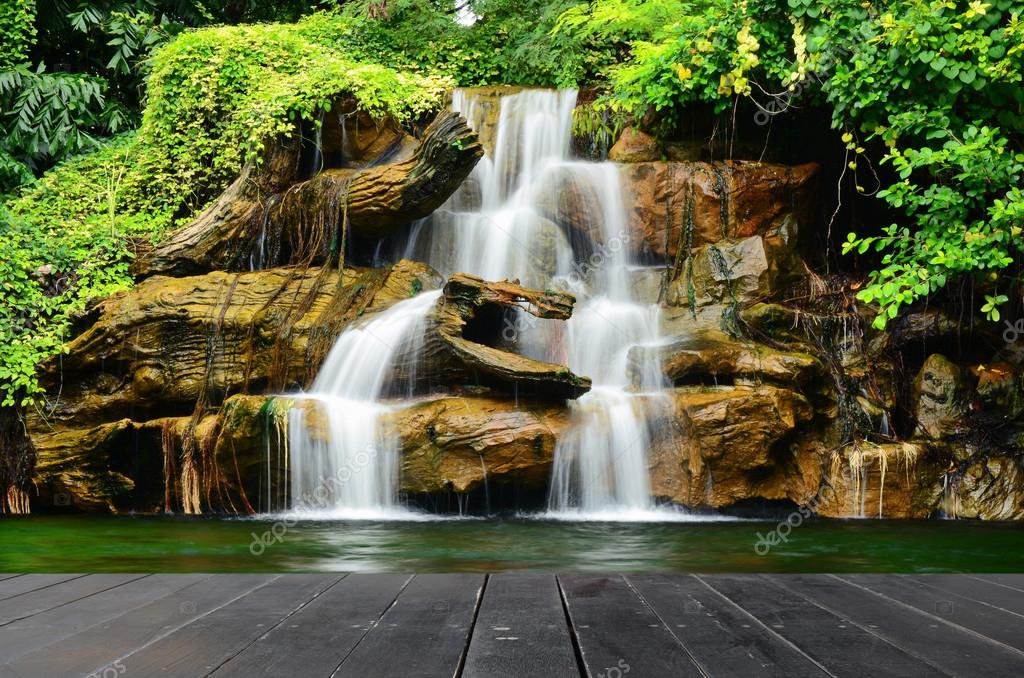 Artificial waterfall Stock Photo by ©kwanchaidp 75150679