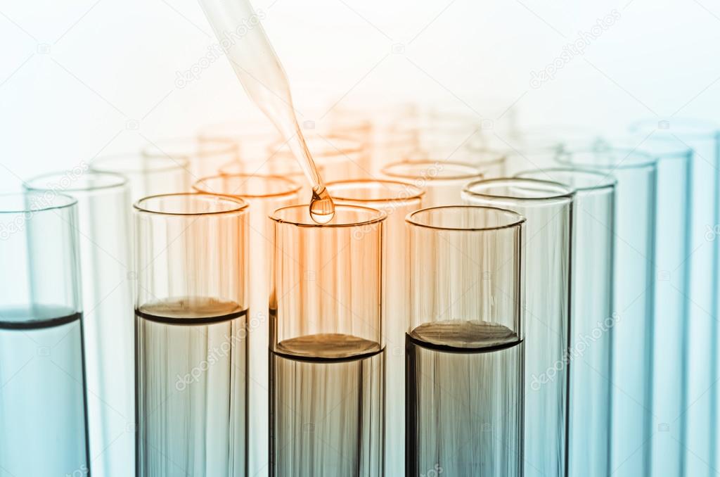 Science laboratory test tubes — Stock Photo © kwanchaidp #75223635
