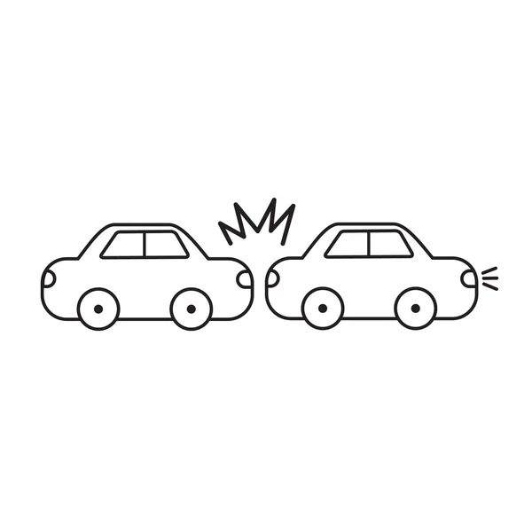 Line Drawing Of Wrecked Car