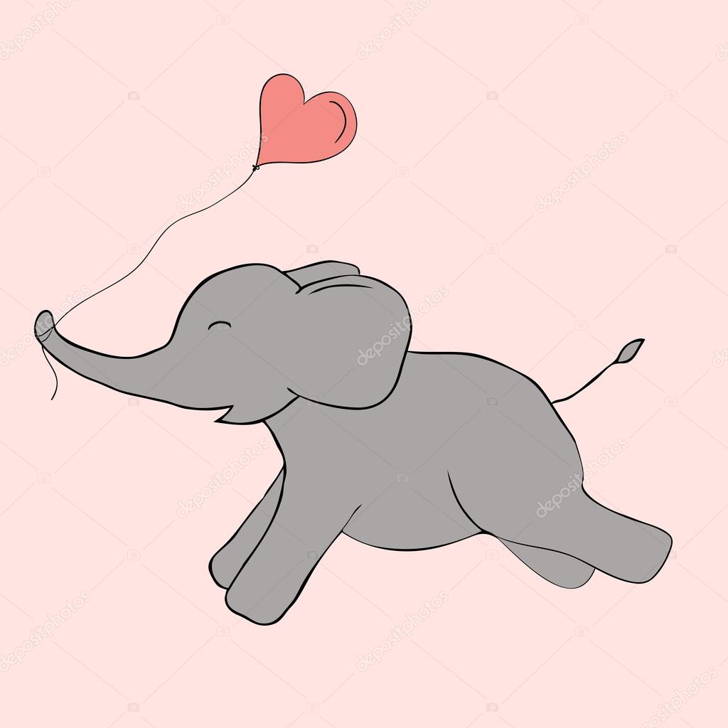 Cute elephant doodle. Vector image Stock Vector Image by ©Wedphoto ...