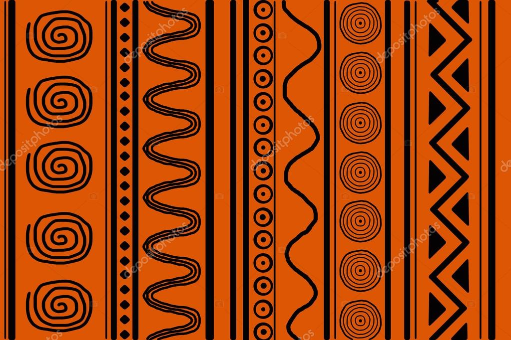 Orange ethnic patterns — Stock Photo © tillottama #77541990