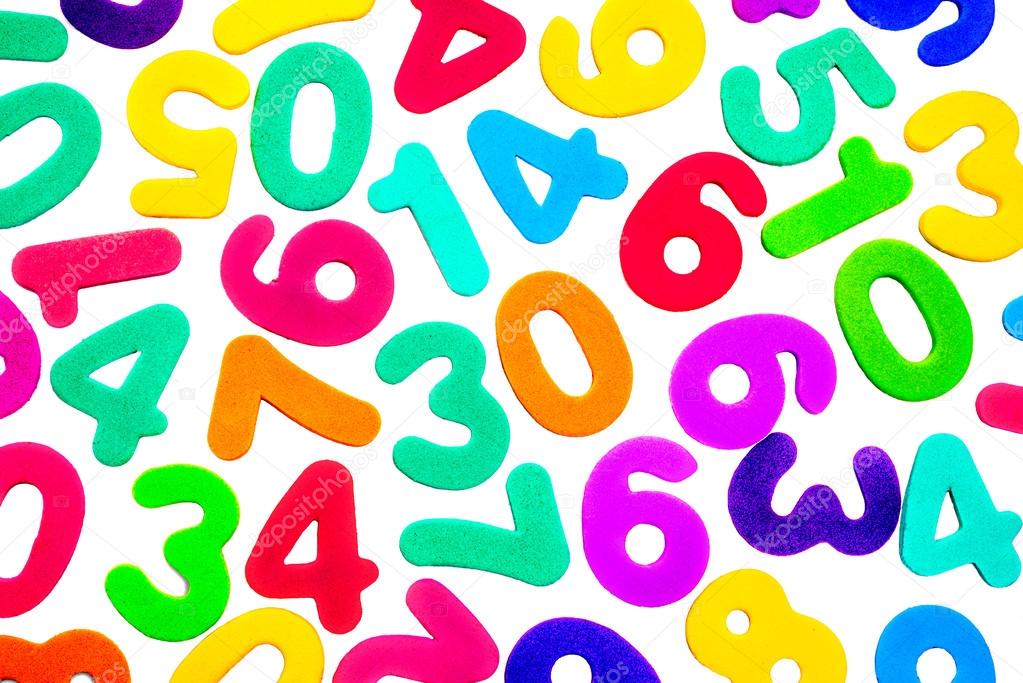 Mixed numbers of different colours. — Stock Photo © JFJacobsz #70534335