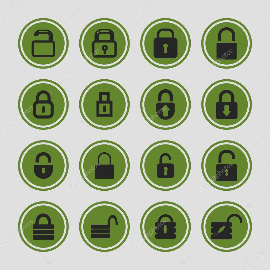Lock icons Stock Vector by ©OrcJuly 57419551