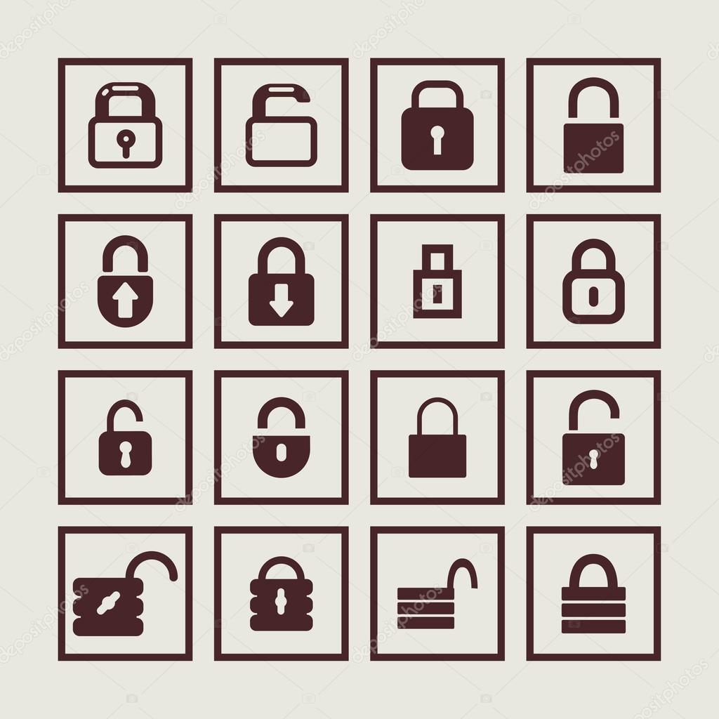 Lock icons Stock Vector by ©OrcJuly 57419733