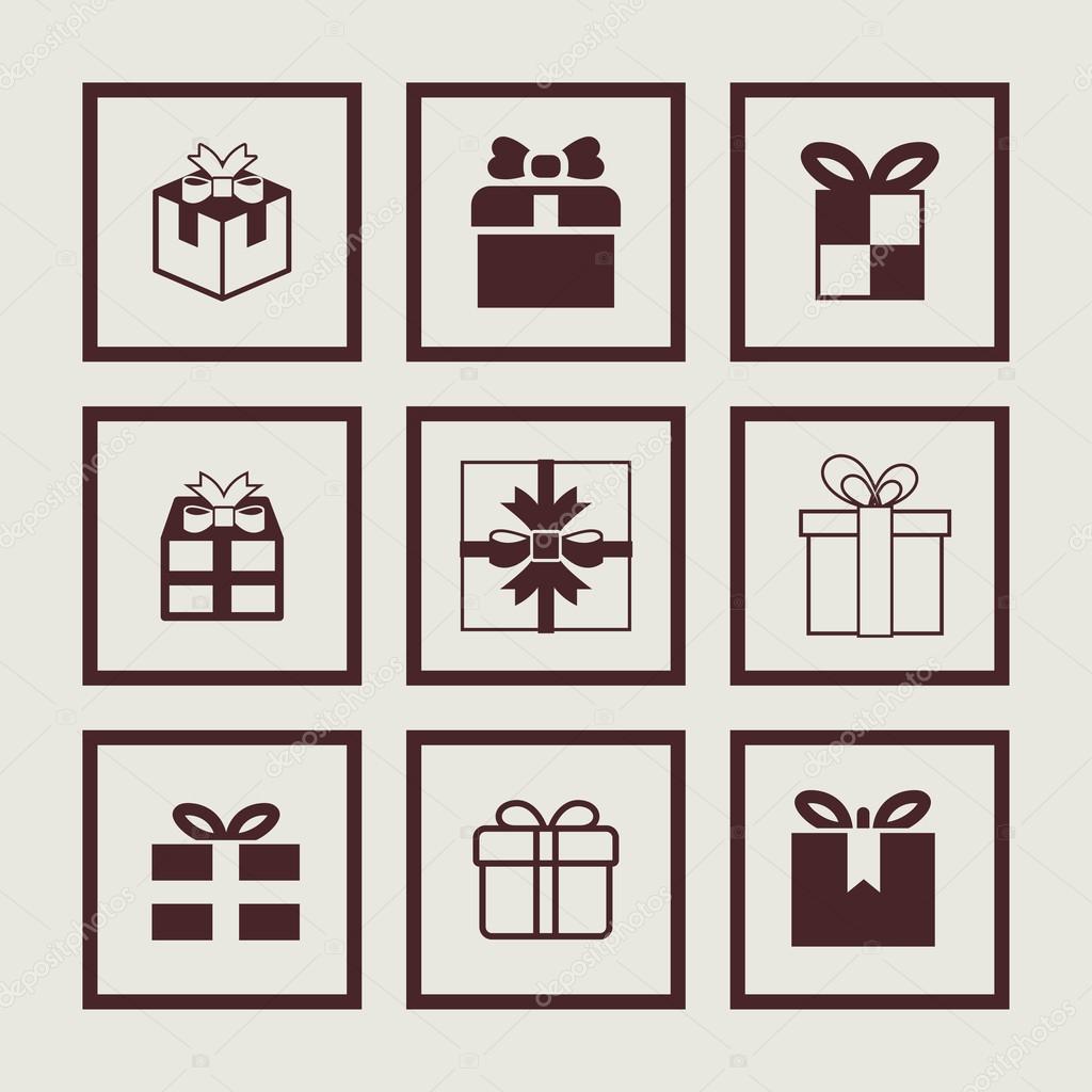 Present icons Stock Vector Image by ©OrcJuly #57422229