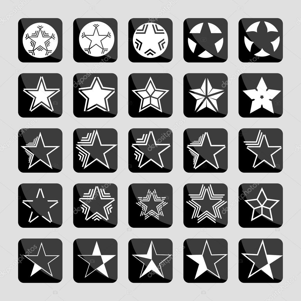 Star icons Stock Vector Image by ©OrcJuly #57424745