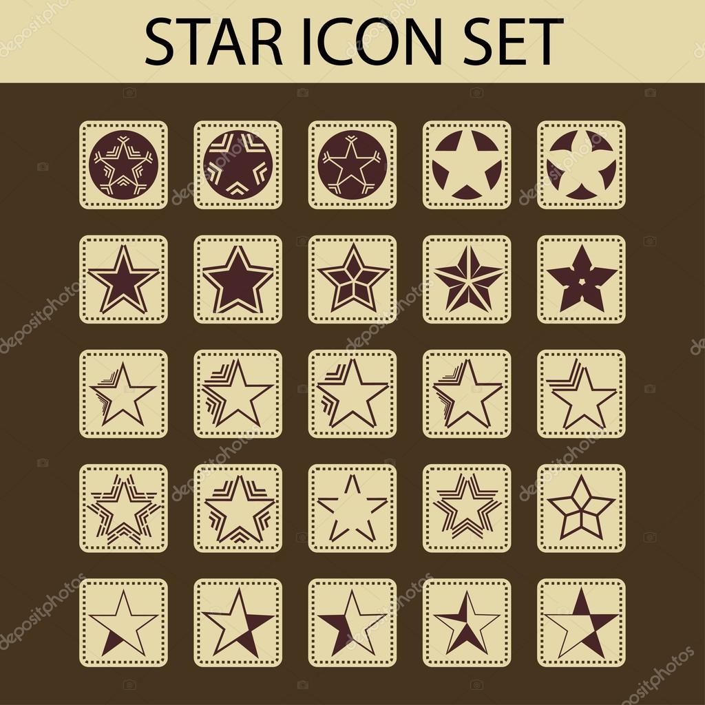 Star icons Stock Vector by ©OrcJuly 57424975