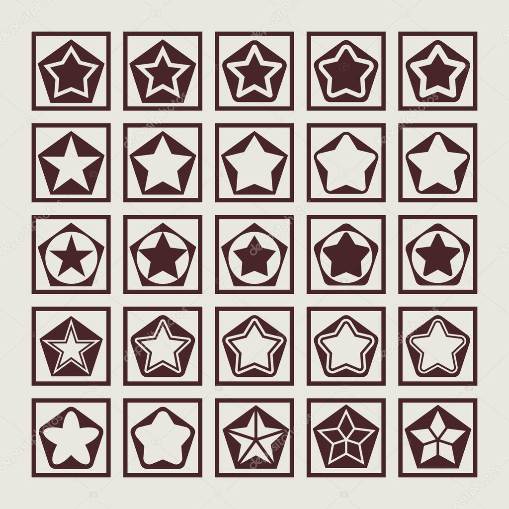 Star icons Stock Vector by ©OrcJuly 57425907