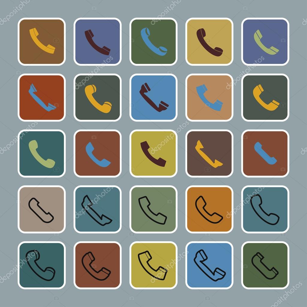 Phone icons Stock Vector by ©OrcJuly 57427173