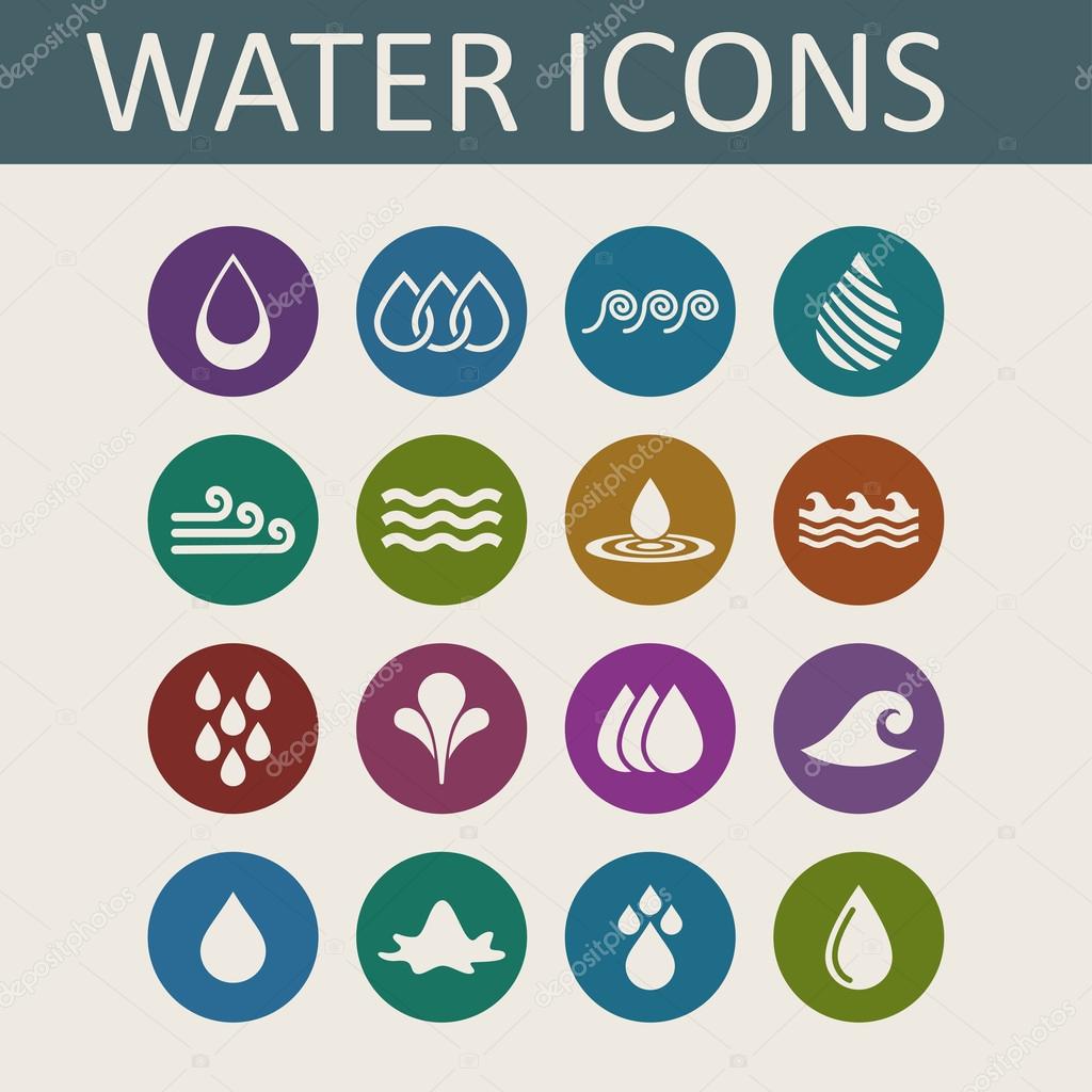 Water icons Stock Vector Image by ©OrcJuly #57494077