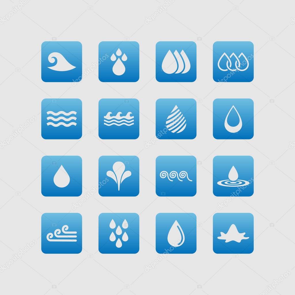 Water icons Stock Vector Image by ©OrcJuly #57494105