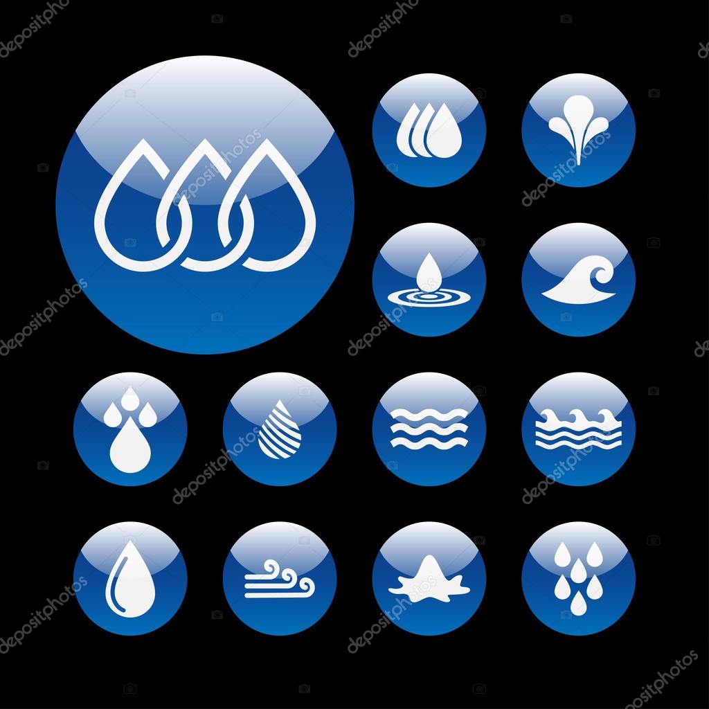 Water icons Stock Vector by ©OrcJuly #57494225