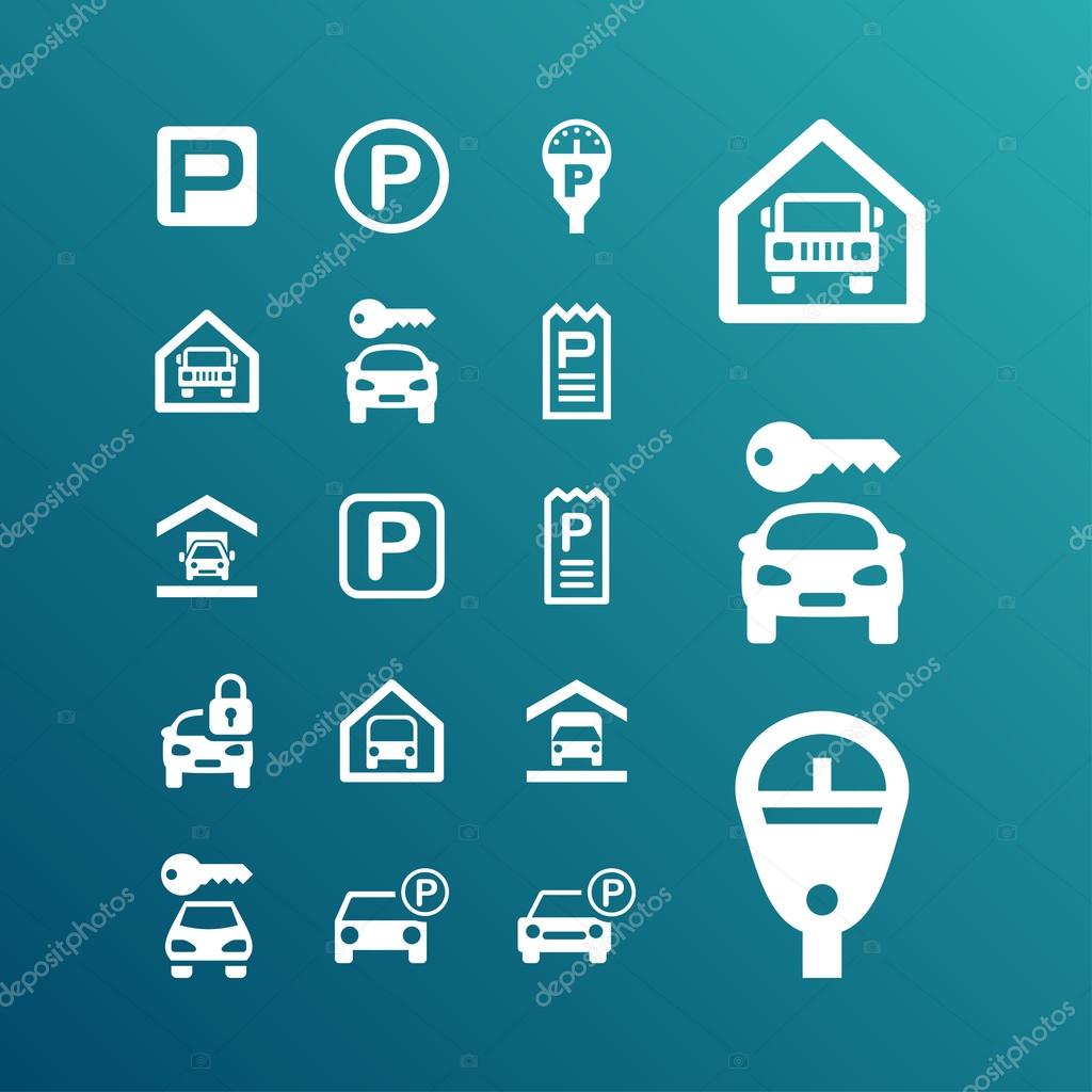 Parking icons Stock Vector Image by ©OrcJuly #57502279