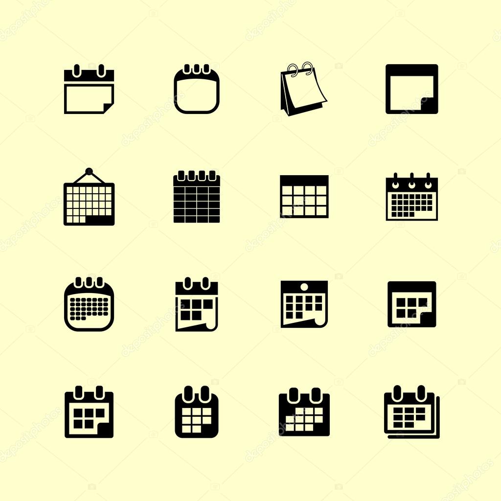 Calendario Iconos Vector de stock #57503111 de ©OrcJuly