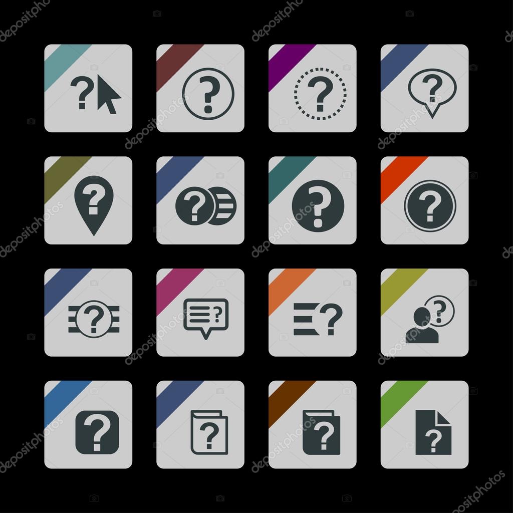 Help icons Stock Vector Image by ©OrcJuly #57562005