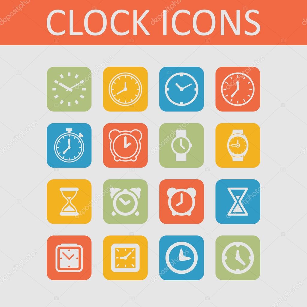 Clock icons Stock Vector by ©OrcJuly 57562911