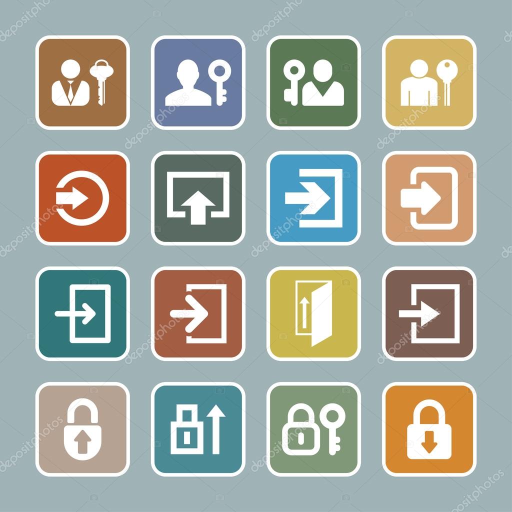 Ícones de login Vetor de ©OrcJuly 57563273