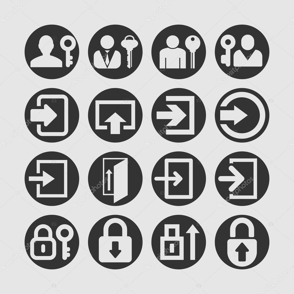 Ícones de login Vetor de ©OrcJuly 57563391