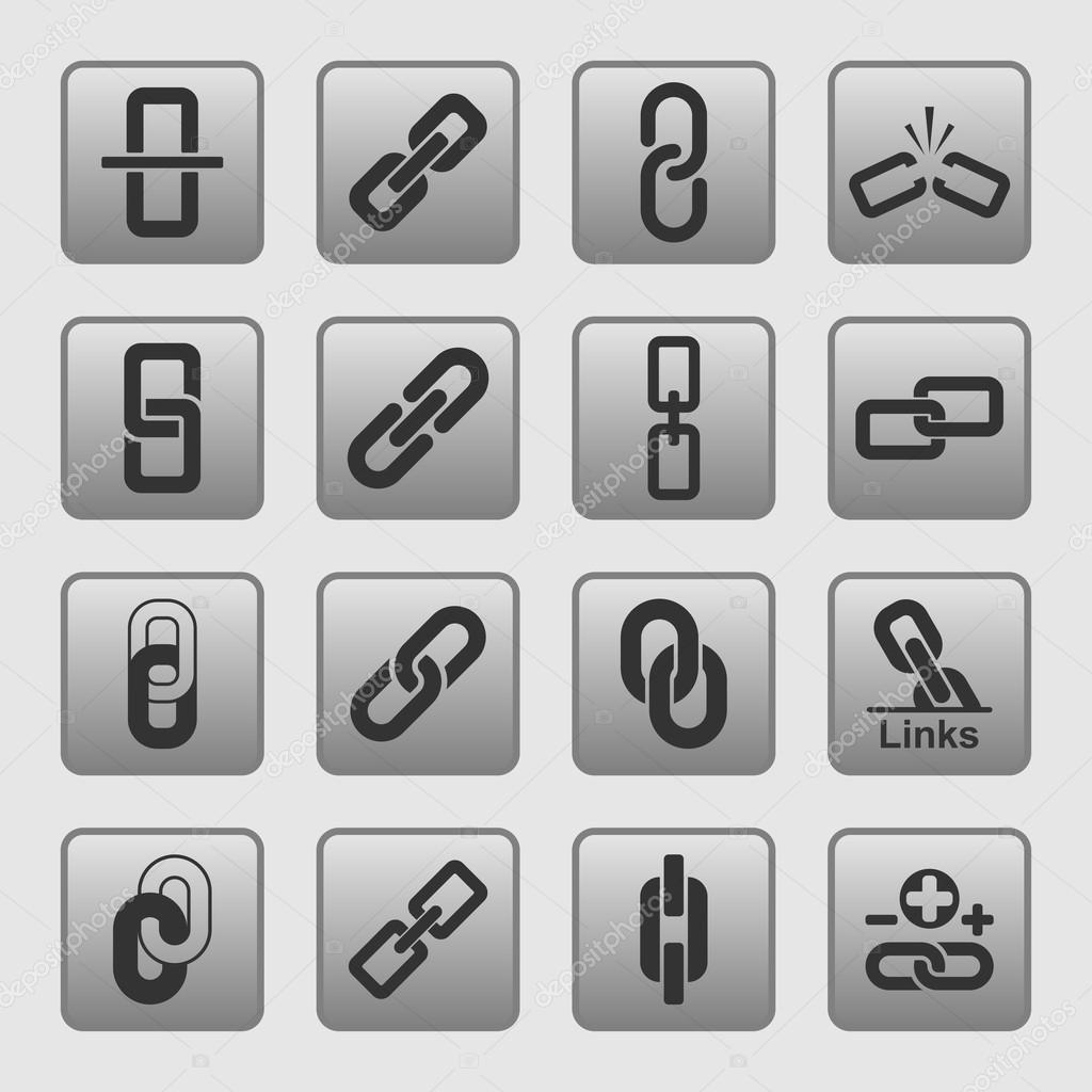 Link icons Stock Vector by ©OrcJuly 57564481
