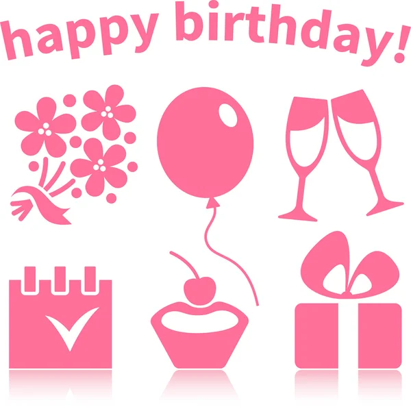 Birthday symbols Vector Art Stock Images | Depositphotos