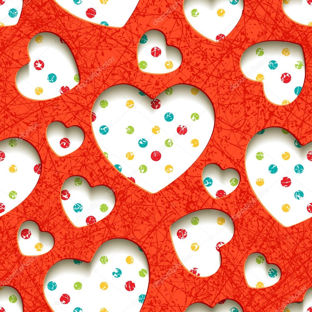 Seamless texture with hearts — Stock Vector © YarKova #58253551